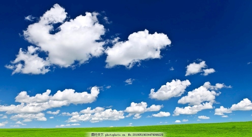 蓝天白云高清壁纸图片_蓝天白云_自然风景-图行天下素材网